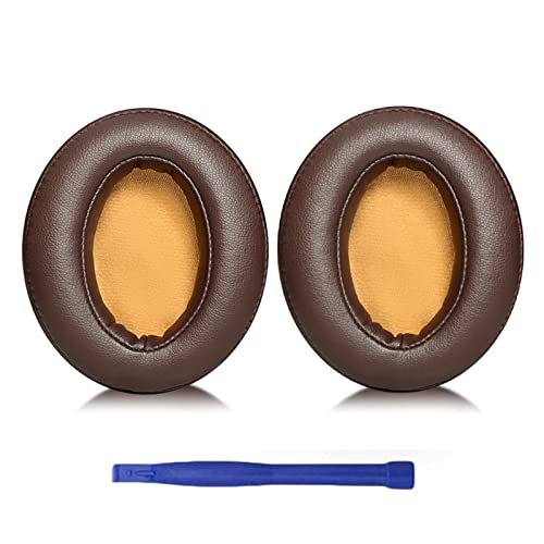 Aiivioll Compatible with Sennheiser Momentum 2.0 Ear Cushions, Isolating Headphone Cushion Memory Foam Replacement Earpads (Brown+Brown Net)