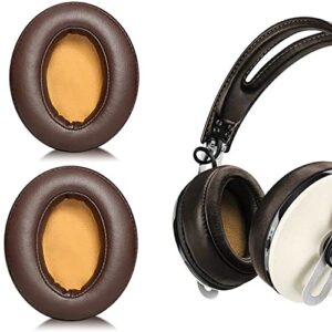 Aiivioll Compatible with Sennheiser Momentum 2.0 Ear Cushions, Isolating Headphone Cushion Memory Foam Replacement Earpads (Brown+Brown Net)