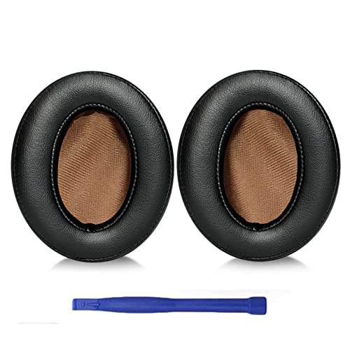 Aiivioll Compatible with Sennheiser Momentum 2.0 Ear Cushions, Isolating Headphone Cushion Memory Foam Replacement Earpads (Black+Brown Net)