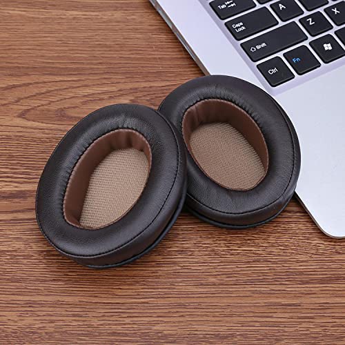 Aiivioll Compatible with Sennheiser Momentum 2.0 Ear Cushions, Isolating Headphone Cushion Memory Foam Replacement Earpads (Black+Brown Net)