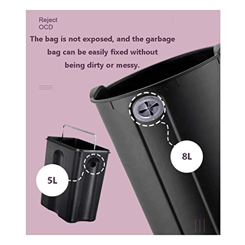 NENYAO Indoor Garbage Cans Outdoor Stainless Steel Foot-Operated Fog Purple Trash Can with Lid,Blocking Smell,Waste Paper Basket,for Hotel/Home/Bedroom/Kitchen,Etc. Trash Cans for Kitchen Bedroom