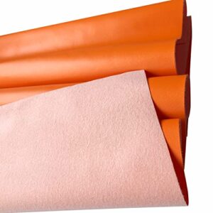 Large Soft Vinyl Upholstery Leather Fabric 1 Yard 56.3x36inch, 0.8mm Thick Texture Faux Leather Sheets, for Upholstery Crafts, Sofa, Car Seat, Handbag, Earrings, Hair Bows, DIY Crafts (Orange)