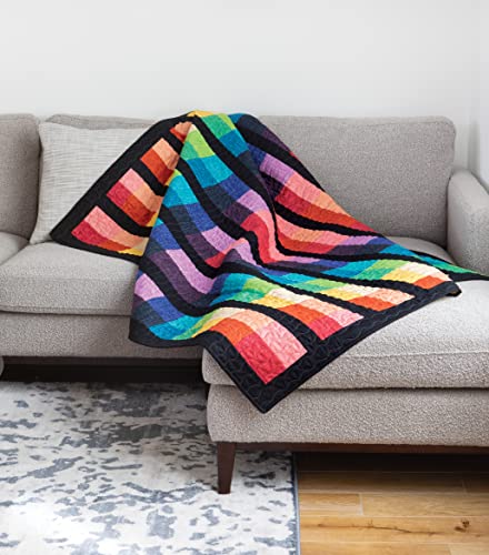 Connecting Threads Rainbow Burst Throw Quilt Sewing Project Kit