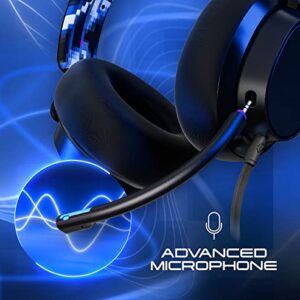 Skullcandy SLYR Multi-Platform Over-Ear Wired Gaming Headset, Works with Xbox Playstation and PC - Blue