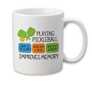 Pickleball Improves Memory Mug | Pickleball Accessories | Gift For Grandma | Gifts For Her | Mothers Day Gift | Unique Mom Gift | Gift for Pickleball Player | Pickleball Player Mug