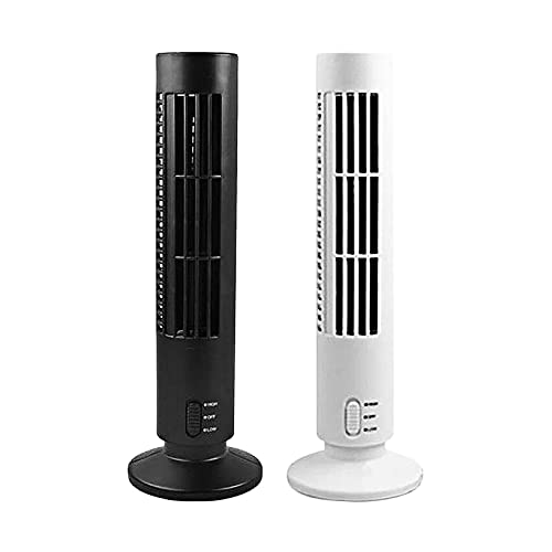 ZZKHGo Tower Electric Fan, USB Bladeless Fan Mini Vertical Air Conditioner, Mini Leafless Tower Air Conditioner Small Fan, Air Circulation Coolers for Home Office Bedroom