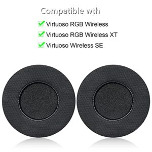 Virtuoso RGB XT Earpads,Cooling Gel Thicker Replacement Earpads Compatible with Corsair Virtuoso RGB Wireless, Corsair Virtuoso RGB Wireless XT, and Corsair Virtuoso Wireless SE Headphone (Black)