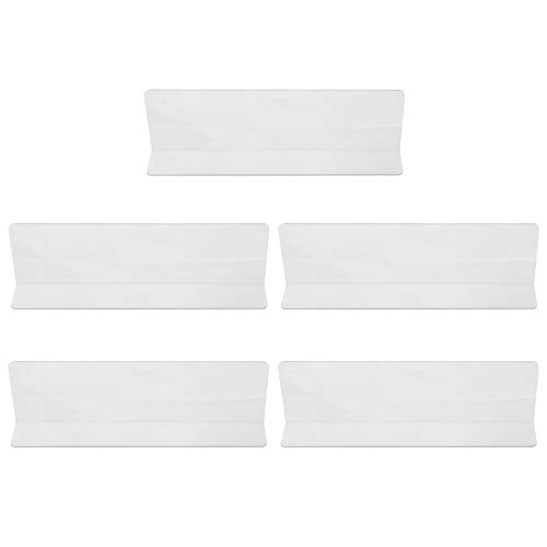 Plastic Shelf Dividers- 10pcs Clear Shelf Separators for Closets- L- Shaped Clapboards Shelf Organizers for Supermarket Home Bedroom Kitchen Office- 8x3x1 Inch