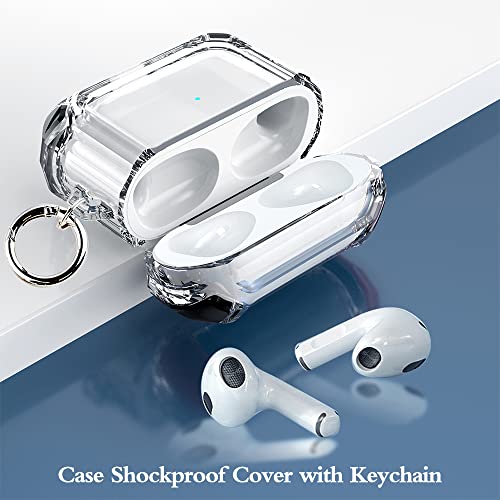 AnNengJing Custom Photo Name AirPods 3 Case with Keychain,Personalized Soft Clear TPU AirPods 3rd Gen Case Cover