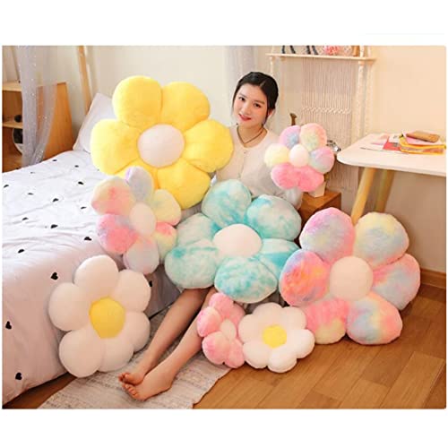 Flower Pillow Cute and Healthy Leisure and Comfortable Home Pillow Cushion Cushion Auto Supplies Office Supplies (50cm, White 02)