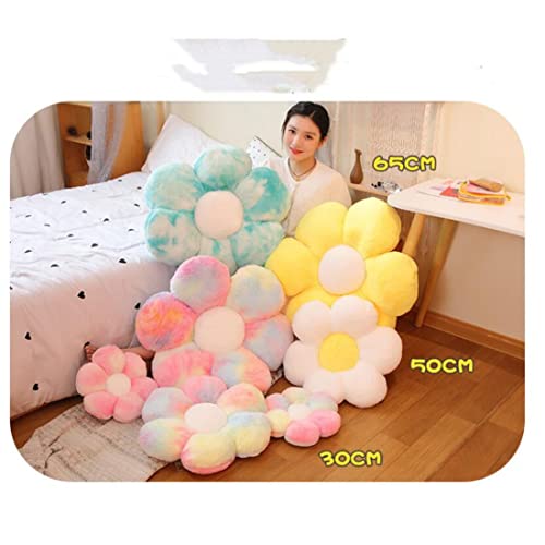 Flower Pillow Cute and Healthy Leisure and Comfortable Home Pillow Cushion Cushion Auto Supplies Office Supplies (50cm, White 02)