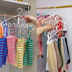 10 Pack Plastic Wavy Clothes Hanger Non Slip Cami Space Saving Hangers Closet Organizer for Tank Top, Bra, Strappy Dress,Bathing Suit, Long Stockings,Belt,Necktie (10 Pack)