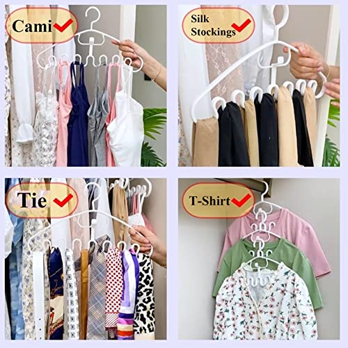 10 Pack Plastic Wavy Clothes Hanger Non Slip Cami Space Saving Hangers Closet Organizer for Tank Top, Bra, Strappy Dress,Bathing Suit, Long Stockings,Belt,Necktie (10 Pack)