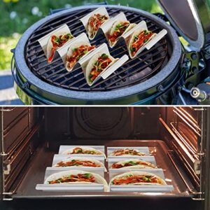 Standard Taco Holders Set of 4 and Grill Taco Rack Set of 4