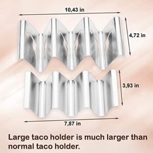 Standard Taco Holders Set of 4 and Grill Taco Rack Set of 4