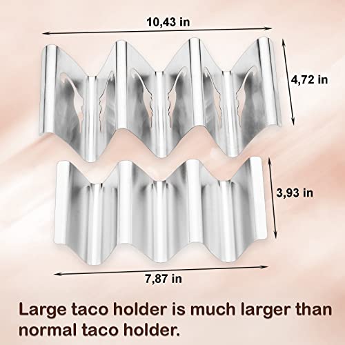 Standard Taco Holders Set of 4 and Grill Taco Rack Set of 4