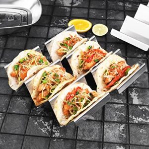 Standard Taco Holders Set of 4 and Grill Taco Rack Set of 4