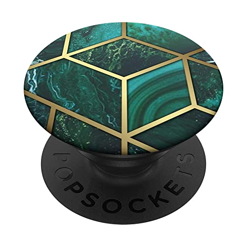 Geometric Watercolor Green Phone Popper PopSockets Swappable PopGrip