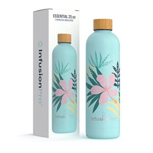 infusion pro water bottle vacuum insulated (25 oz) stainless steel : standard mouth : cold or hot for hours, no condensation : cute, pretty, unique gift idea