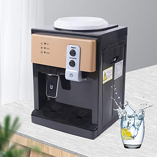 Desktop Electric Hot Cold Water Cooler Dispenser Top Loading Countertop Drinking Machine Auto-Temperature Control Office Home 110V