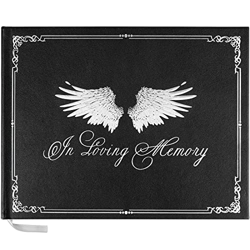 TAOPE Funeral Guest Book| Memorial Guest Book | Celebration of Life Funeral Guest Book| in Loving Memory | 10.2” x 7.8”, Guest Sign in Book