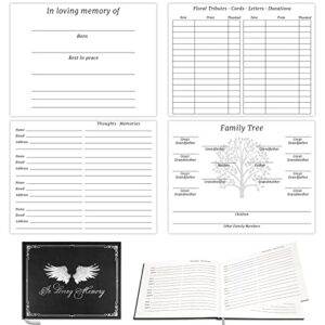 TAOPE Funeral Guest Book| Memorial Guest Book | Celebration of Life Funeral Guest Book| in Loving Memory | 10.2” x 7.8”, Guest Sign in Book