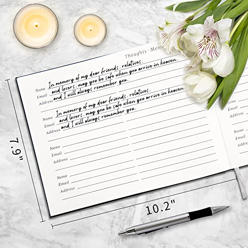 TAOPE Funeral Guest Book| Memorial Guest Book | Celebration of Life Funeral Guest Book| in Loving Memory | 10.2” x 7.8”, Guest Sign in Book