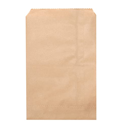 Tendwarm 100 Pcs 4x6 Inches Brown Kraft Paper treat Bags Flat favor bag for Party Wedding Small Gift bag