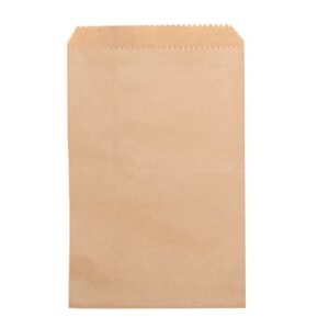 Tendwarm 100 Pcs 4x6 Inches Brown Kraft Paper treat Bags Flat favor bag for Party Wedding Small Gift bag