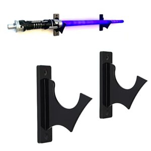 wanlian lightsaber wall mount acrylic lightsaber stand wall mounted sword stand display lightsaber storage exhibition wall mounted lightsaber stand（black）