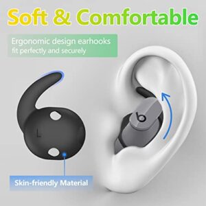 Ear Hooks for Beats Studio Buds, Ear Hook Accessories Compatible with Beats Studio Bud 2021 Silicone Anti-Slip EarTips Cover Holder [NOT Fit in Case] (Black)