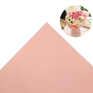 flowerself korean style wrapping paper waterproof sheets for flower bouquet design (medium pink)