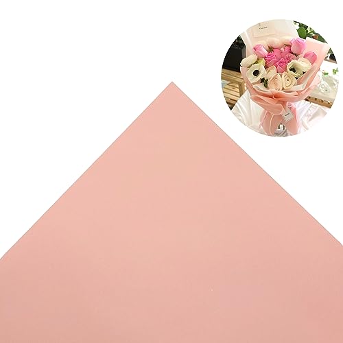 FlowerSelf Korean Style Wrapping Paper Waterproof Sheets for flower bouquet design (Medium Pink)