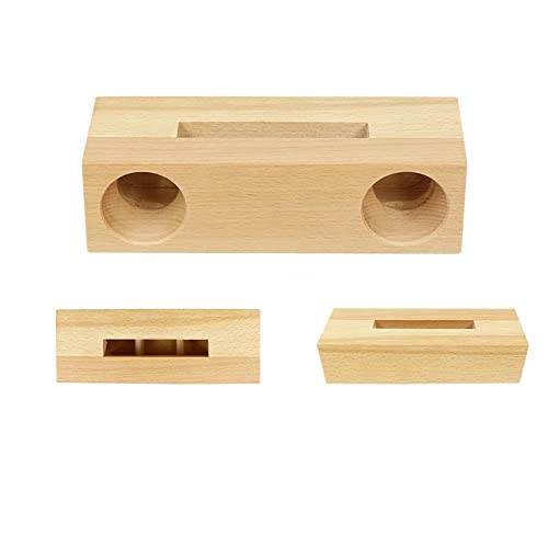 Sound Amplifier Speaker and Cell Phone Stand Holder,Natural Wooden Loudspeaker Desktop Mobile Phone Holder