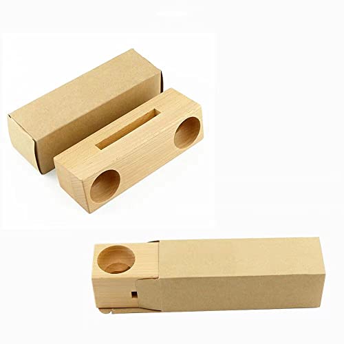 Sound Amplifier Speaker and Cell Phone Stand Holder,Natural Wooden Loudspeaker Desktop Mobile Phone Holder