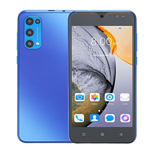 5.45Inch Unlocked Smartphone, 2GB RAM 16GB ROM Full HD Screen, Support WiFi/Bluetooth//GPS/Face Recognition, 3G Cell Phone for Android 10(Blue)