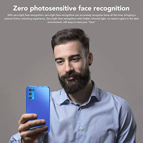 5.45Inch Unlocked Smartphone, 2GB RAM 16GB ROM Full HD Screen, Support WiFi/Bluetooth//GPS/Face Recognition, 3G Cell Phone for Android 10(Blue)