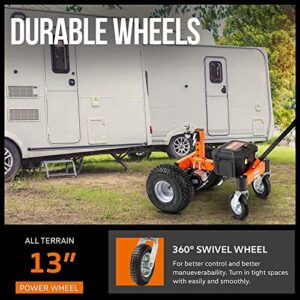 SuperHandy Electric Trailer Dolly 3600LBS Max Trailer Weight 600LB Max Tongue Weight DC 24V 800W 7Ah w/Heavy Duty Commercial 2" Ball Hitch Mount