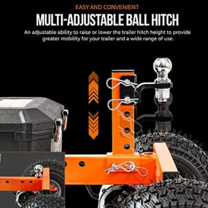 SuperHandy Electric Trailer Dolly 3600LBS Max Trailer Weight 600LB Max Tongue Weight DC 24V 800W 7Ah w/Heavy Duty Commercial 2" Ball Hitch Mount