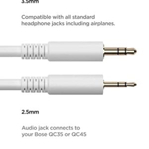 GALVANOX Replacement Cord for Bose Headphone Cable Compatible with Bose QC35 II / QC45 (White)