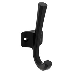 national hardware n337-912 powell angled hook, 4-15/16", matte black