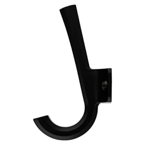 National Hardware N337-912 Powell Angled Hook, 4-15/16", Matte Black