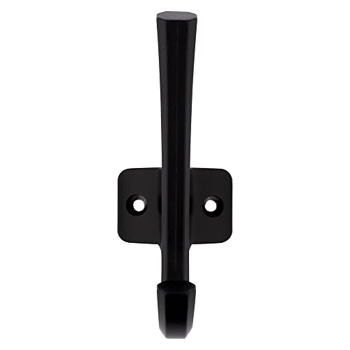 National Hardware N337-912 Powell Angled Hook, 4-15/16", Matte Black