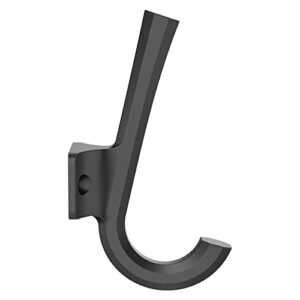 National Hardware N337-912 Powell Angled Hook, 4-15/16", Matte Black