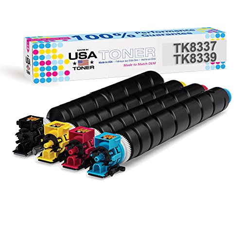 MADE IN USA TONER Compatible Replacement for Kyocera TK8337, TASKalfa 3252ci, 3253ci (CMYK, 4 Color cartridges)