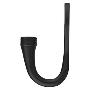 National Hardware N337-909 Powell Knurled Hook, 2-5/8", Matte Black