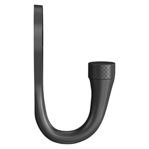 National Hardware N337-909 Powell Knurled Hook, 2-5/8", Matte Black