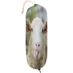 funny sheep plastic bag holder wall mount grocery bag organizer trash bag holder plastic bag organizer for kitchen living room bedroom bathroom