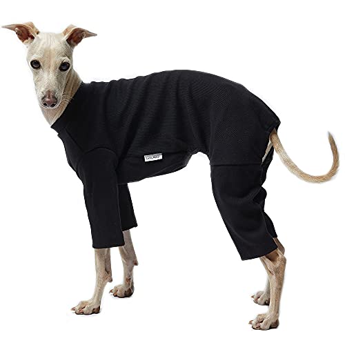 Lucky Petter Dog Pajamas for Small Dog Basic Onesie Doggie Jammies Dog Shirt Stretchable Dog Jumpsuit Bodysuit pjs (2X-Large, Basic Black)