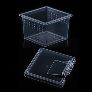 10 Pcs Insect Spider Terrariums Breeding Box Hatching Container Small Reptile Scorpion Centipede Acrylic Breeding Box (Small Size)